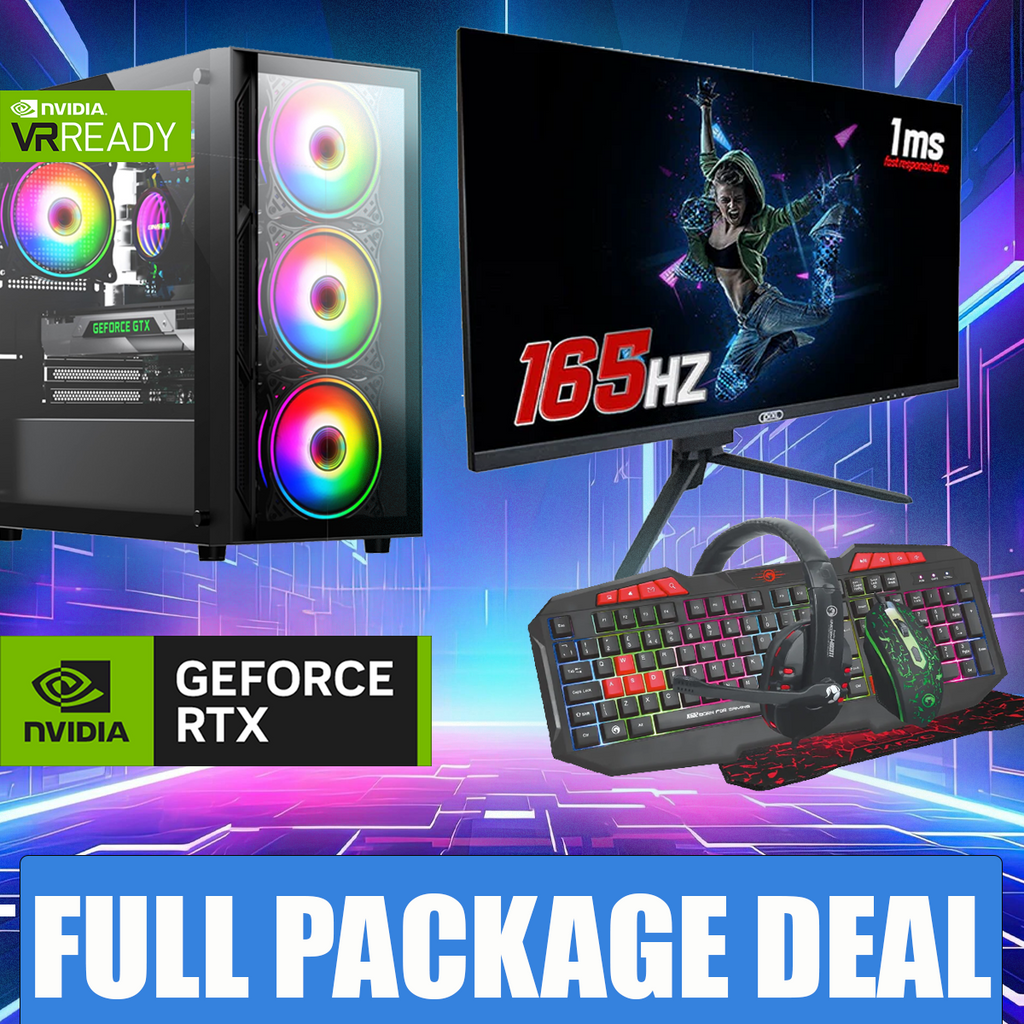 NEW!! 27" 144hz Ryzen 5 Gaming PC Full Package 1TB SSD RTX 3050 AC348 ...