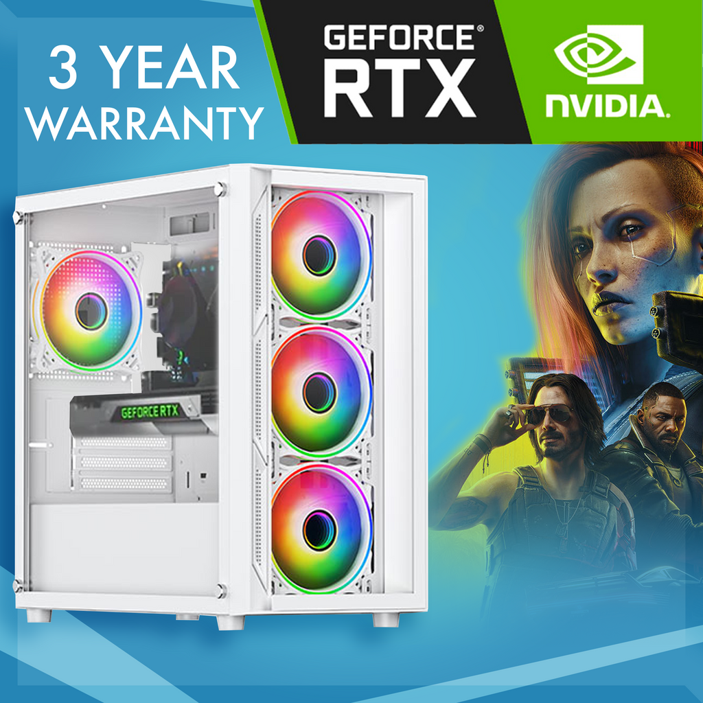 ONE OFF DEAL RYZEN 5 RTX 5060 GRAPHICS 1TB M.2 WHITE GAMING PC ACX778 ...