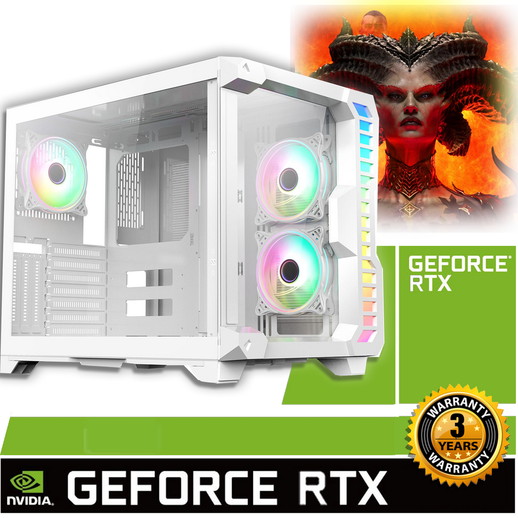 One Off Deal Ryzen 7 CPU 32GB Nvidia RTX 5060 White Gaming PC ACX581 ...